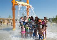 China Commercial Fiberglass Aqua Play Games Children Pool Big Water Buckets for sale