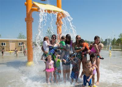 China Commercial Fiberglass Aqua Play Games Children Pool Big Water Buckets for sale