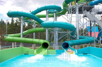 China Fiberglass Enclosed Spiral Water Slide with 0.8m Width, 50 Guests/Hour Capacity for Water Parks for sale