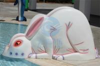 China Fiberglass Rabbit Water Slide 1.1m Height for Small Pools with 8 m³/h Water Flow and 10+ Year Lifespan for sale