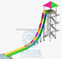 China 12M High Fiberglass Water Slide for Adults - 0.85M Width, 100 Guest/Hour Capacity, Anti-UV Theme Park Ride for sale