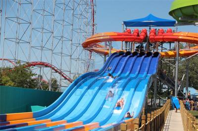 China Fiberglass Octopus Curved Racing Water Slide for Adults - 15m Height, 0.8m Width, 100m³ Water Flow Capacity for sale