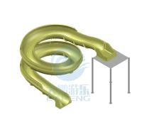 China Fiberglass Lake Water Park Equipment Private Pool Slide For All Ages - Gold for sale