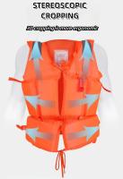 China EPE Foam Orange Swimming Life Jacket DP-JSJ001 for Water Parks - 100kg Capacity Safety Vest for sale