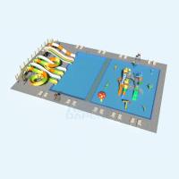 China Custom Aqua Park Water Play Equipment with 100-150 Child Capacity and 6-8mm Fiberglass Construction for sale