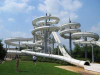 China Fiberglass Water Slide 5-15m Height 350kg Capacity for Outdoor Pool and Park Installation for sale