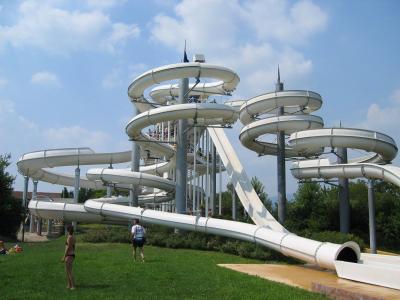 China Fiberglass Water Slide 5-15m Height 350kg Capacity for Outdoor Pool and Park Installation for sale