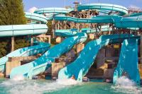 China Kids Theme Outdoor Park Sports Games Water Park Design Fiberglass Slides Set Adult Play for sale