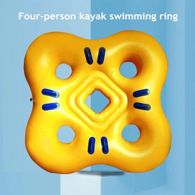 China OEM Multi-Person Slide Raft Swim Ring 205×205×46cm with Handles for Water Parks and Pools for sale