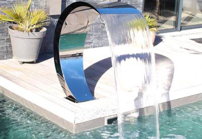 China Stainless Steel SPA Pool Cascade Waterfall Equipment with 5+ Year Service Life and 12 Month Warranty for sale