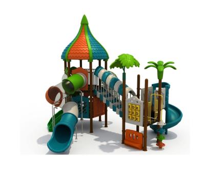 China OEM Outdoor Water Playground Equipment Plastic Slide 800x800x480cm for Children Ages 3-15 for sale