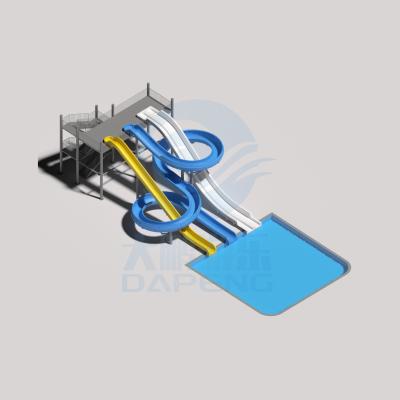 China OEM Amuse Water Park Kids Playground Rides Fiberglass Pool Slides for sale