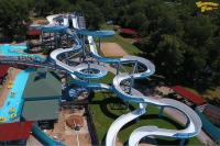 China OEM Outdoor Aqua Theme Adventure Park Water Slide Big 12mm Fiberglass Thickness for sale