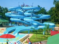 China 18.5Kw / Hour Fiberglass Water Slide Amusement Park Swimming Pool Equipment for sale