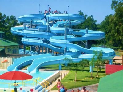 China 18.5Kw / Hour Fiberglass Water Slide Amusement Park Swimming Pool Equipment for sale