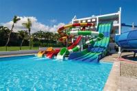 China 18.5Kw 3-Person Fiberglass Water Slide for Outdoor Parks - 5-8m Height, 220 m³/hour Water Flow for sale