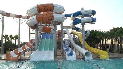 China OEM Fiberglass Water Slide 5-8m Height 300kg Capacity for Swimming Pool Amusement Equipment for sale