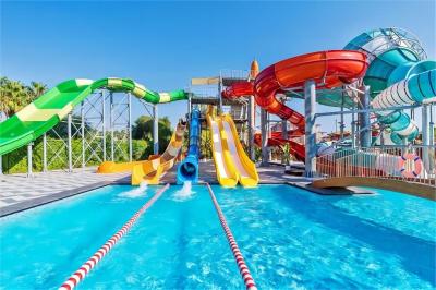 China 12mm Fiberglass Water Slide For Kids Outdoor Commercial Water Park Swimming Pool Rides for sale