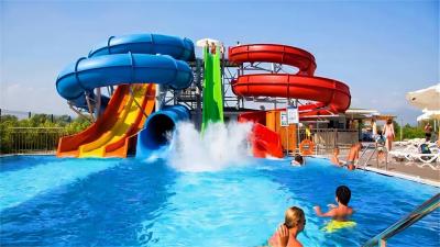 China 10mm Thickness Fiberglass Waterslides Kids Water Park Playground Playhouse for sale