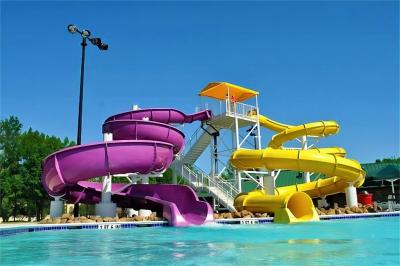China OEM Outdoor Children Play Park Amusement Pool Guangzhou Fiberglass Water Slide for Kids for sale