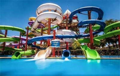 China Kids Fiberglass Water Park Slide Outdoor Water Play Carnival Rides for sale