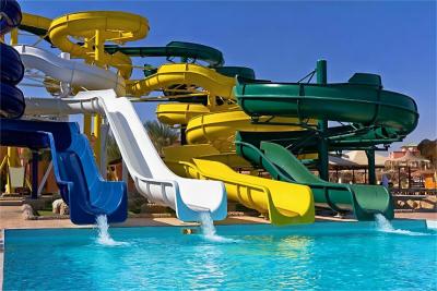 China Outdoor Water Sports Games Rides Kids Fiberglass Slide Customized Color for sale