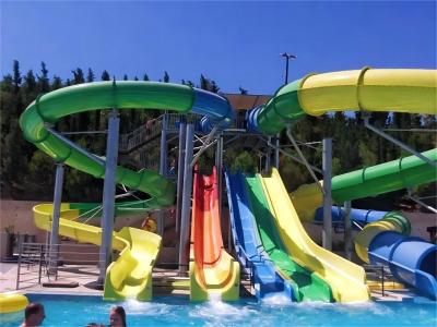 China OEM Fiberglass Water Slide 5-8m Height 18.5kW Power for Amusement Parks and Water Entertainment Facilities for sale