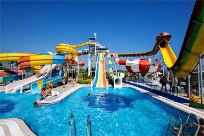 China OEM Kids Outside Amusement Swimming Pool Ride Fiberglass Water Slide for sale