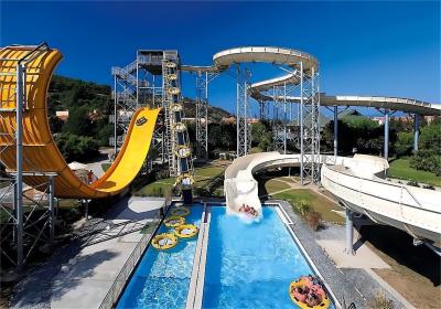 China ODM Water Amuse Aqua Park Rides Fiberglass Slide for Swimming Pool for sale