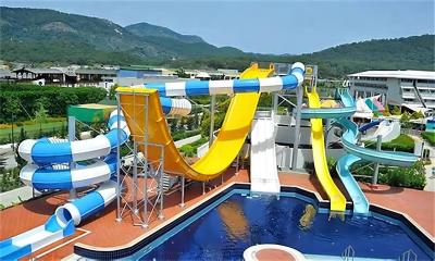 China ODM Outdoor Amusement Water Park Playground Equipment Spiral Slide for sale