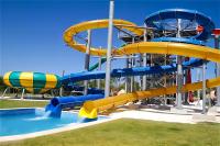 China Outdoor Water Park Games Equipment Large Fierglass Slide Sets for sale