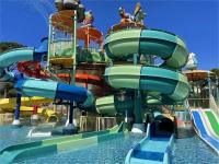 China OEM Water Amusement Park Equipment Colorful Fiberglass Slide Set for sale