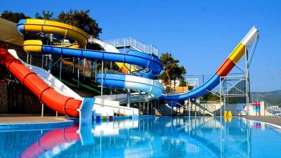 China Commercial Children Water Fun Amusement Park with Fiberglass Water Slide Set for sale
