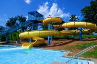 China Outdoor Amusement Park Kids Swimming Pool Spiral Fiberglass Water Slide for sale