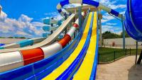 China Aqua Theme Park Entertainment Rides Kids Water Play Fiberglass Water Slide for sale