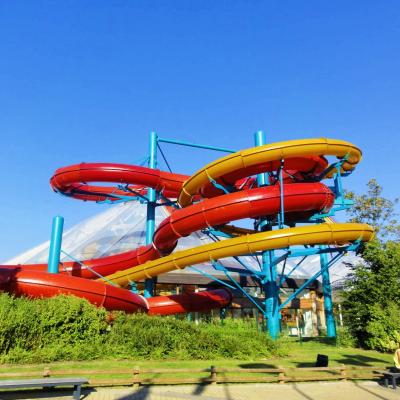 China Adult Water Aqua Parks Equipment Small Swimming Pool Games Single Spiral Water Slide for sale