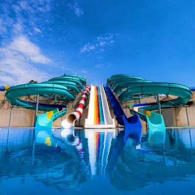China Commercial Swimming Pool Water Toy Adults Outdoor Children Games Fiberglass Slide for sale