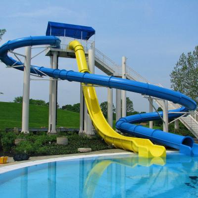China Water Park Games Design Fiberglass Swimming Pool Toys Water Slide For Children for sale