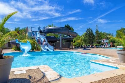 China Commercial Swimming Pool Water Games Equipment Fiberglass Slide For Adults for sale