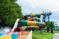 China OEM Commercial Garden Play Center Water Games Fiberglass Slide For Children for sale