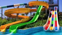 China Outdoor Commercial Swimming Pool Design Amusement Water Slide Set for sale