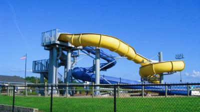 China OEM Kids Water Park Playground Swimming Pool Outdoor Games Fiberglass Slide for sale