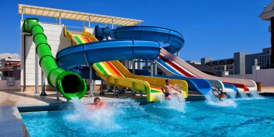 China Outdoor Kids Water Game Amusement Park Equipment With Swimming Pool Slide for sale