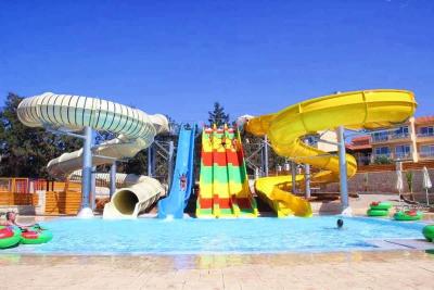 China Water Park Swimming Pool Amusement Fiberglass Water Slide Supplies for sale