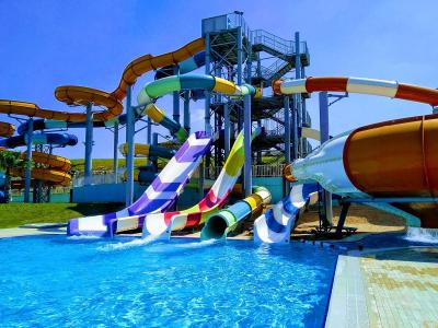 China Water Amusement Park Outdoor Swimming Pool Kids Playground Fiberglass Slide for sale