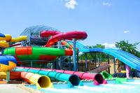 China Kids Outdoor Amusement Park Children Water Playground Game Fiberglass Slide Group for sale