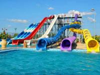 China Water Park Swimming Pool Attraction Kids Play Fiberglass Water Slide for sale