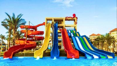 China Water Game Playground Fiberglass Spiral Slide For Children Swimming Pool for sale