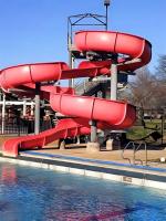 China Swimming Pool Game Water Adventure Play Equipment Spiral Fiberglass Slide for sale