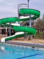 China Water Fun Spiral Fiberglass Slide For Adults Swimming Pool Equipment for sale